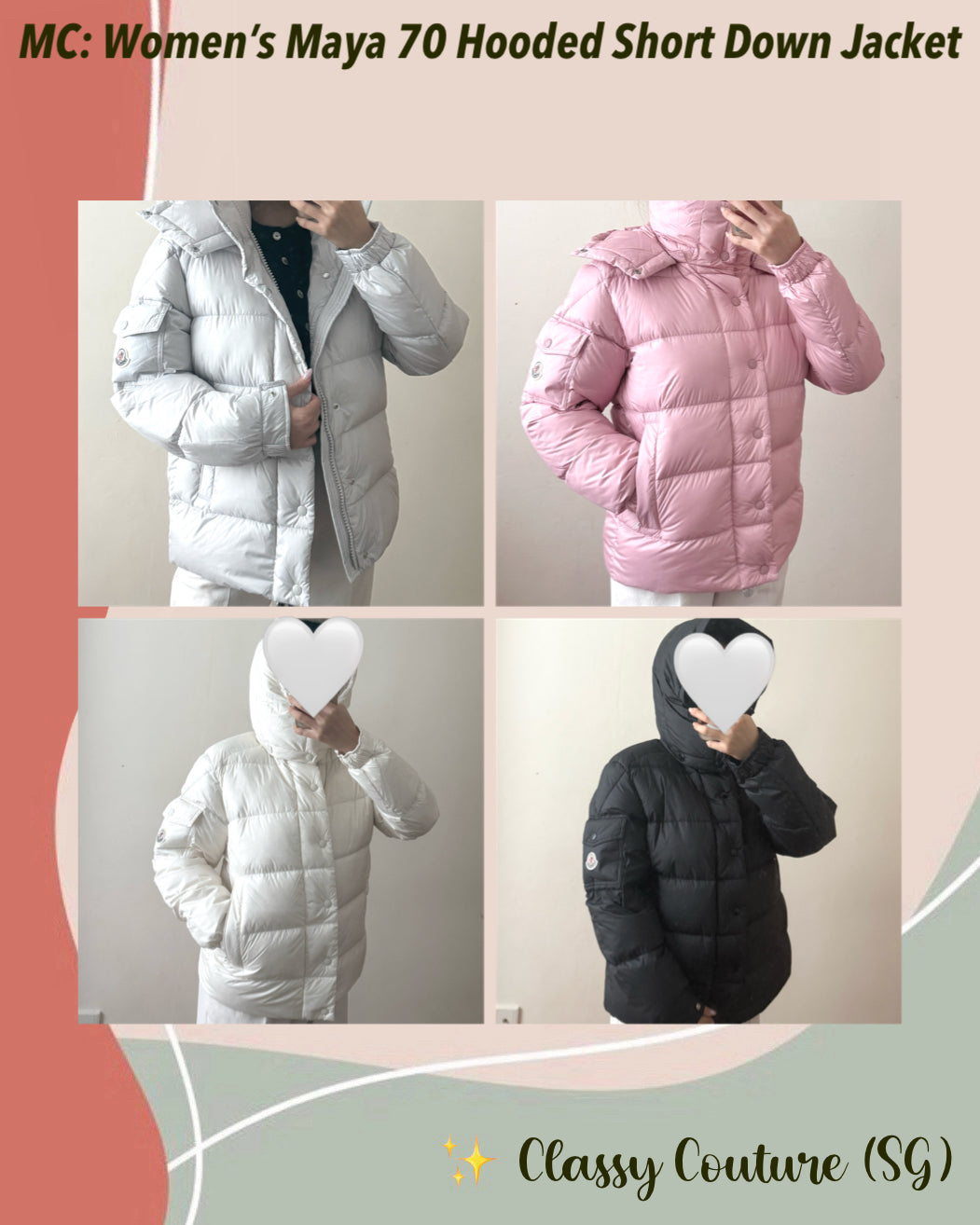 MC Women’s Maya 70 Hooded Short Down Jacket – Classy Couture (SG)